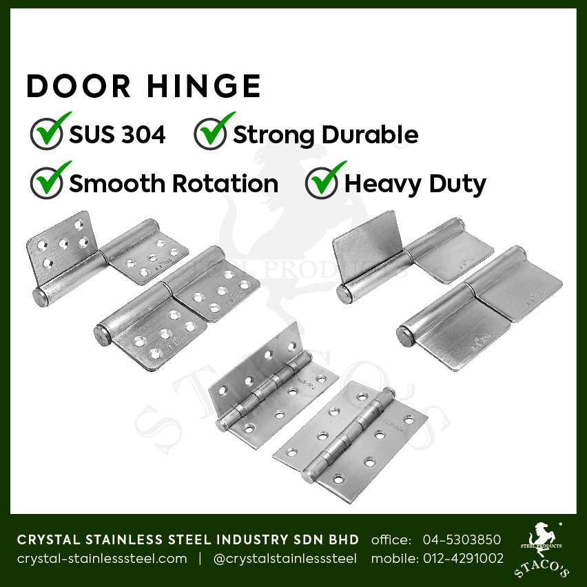 STACOS Stainless Steel 304 Heavy Duty Door Hinge Bi Fold Flag Hinge ...