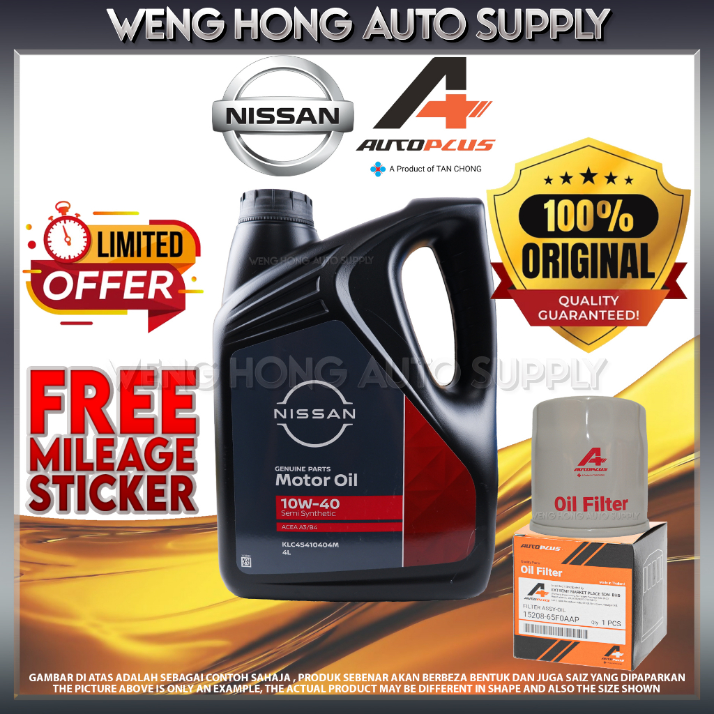 Nissan Genuine Semi Synthetic 10W-40 Engine Oil With Autoplus Oil ...