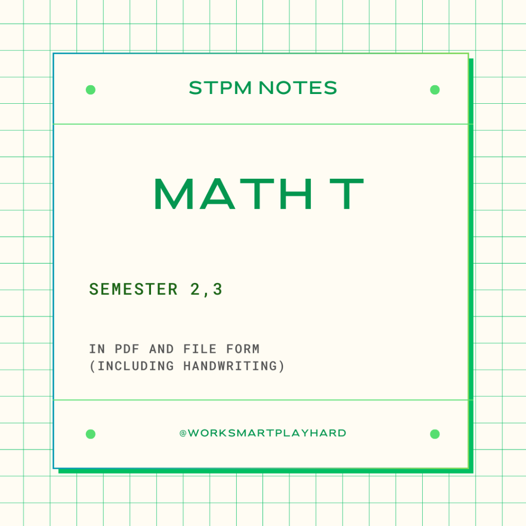 NOTE STPM MATH T SEM 2,3 (内含中文笔记) | Shopee Malaysia
