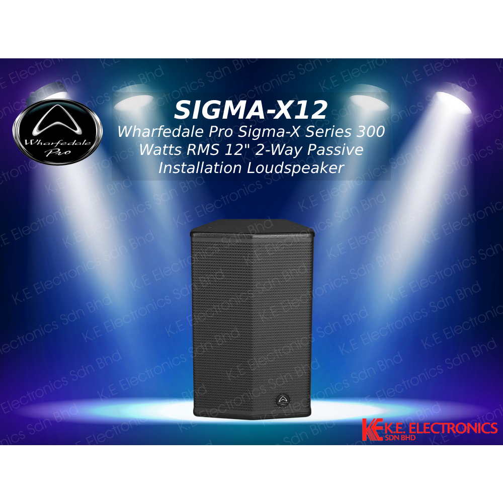 Wharfedale Pro Sigma-X Series SIGMA-X12 300 Watts RMS 12" 2-Way Passive ...