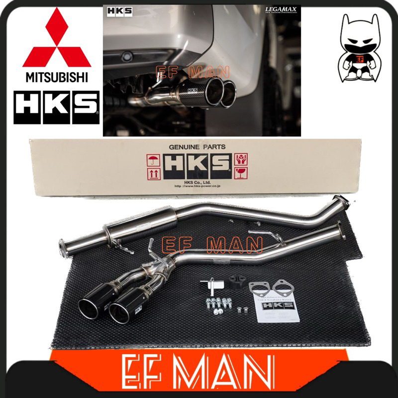 HKS Mitsubishi Triton 2015-2023 Side Twin Carbon muffler exhaust pipe ...
