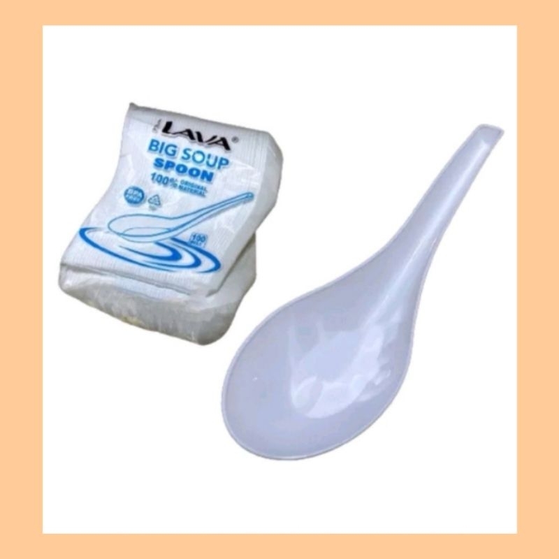[Ready Stock] HICOOK Lava SPN0047 100 Pcs Big Soup Spoon White ...