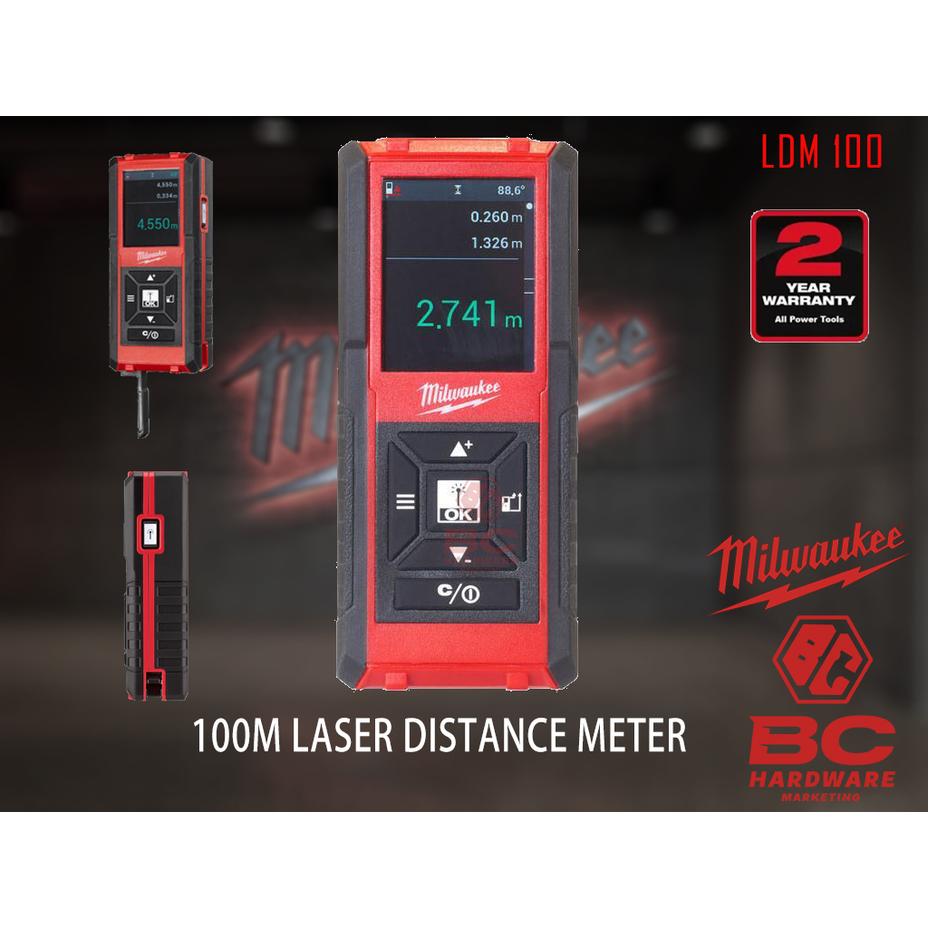 MILWAUKEE 100m Laser Distance Meter (LDM 100) | Shopee Malaysia