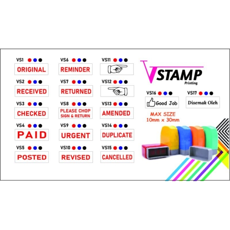 Mini Preink Stamp Customized( Stock Stamp HA3313) (10x30mm) | Shopee ...