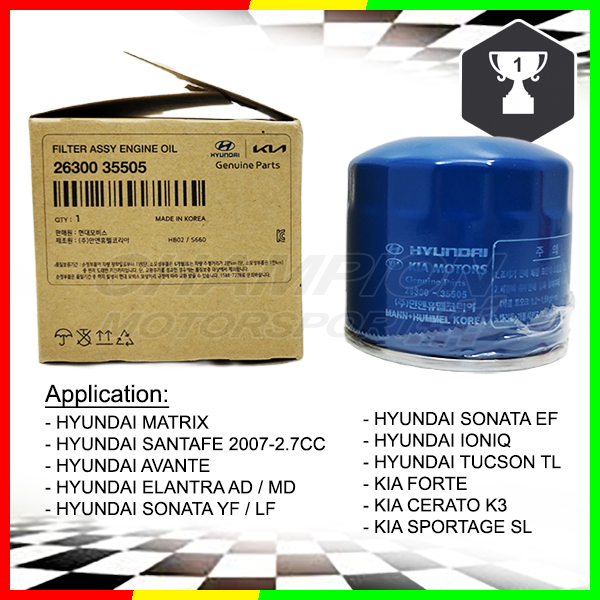Original Hyundai Kia Oil Filter Forte Optima K5 Cerato K3 Rio Sportage ...
