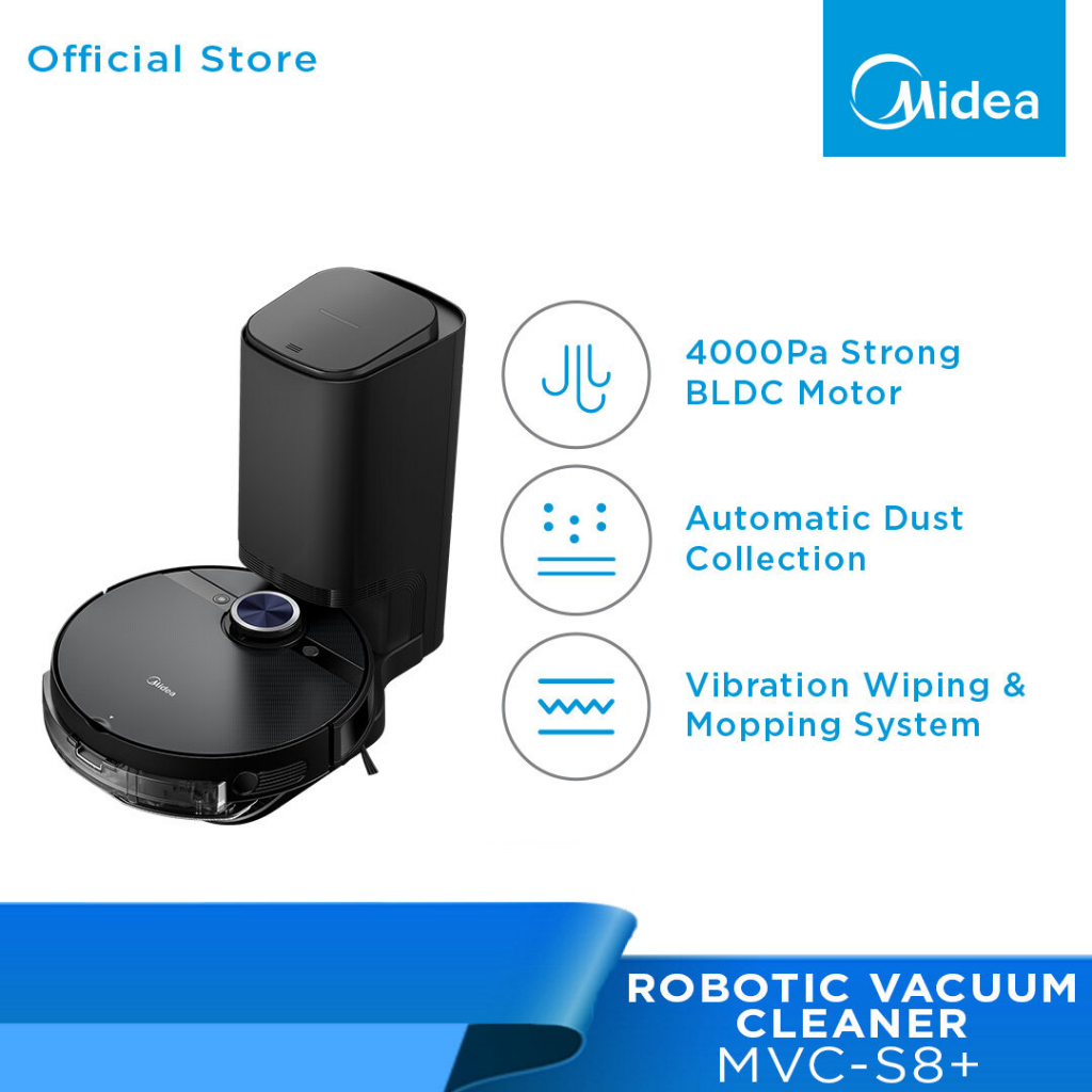 Midea MVC-S8+ Robotic Vacuum Cleaner With Automatic Dust Collection ...