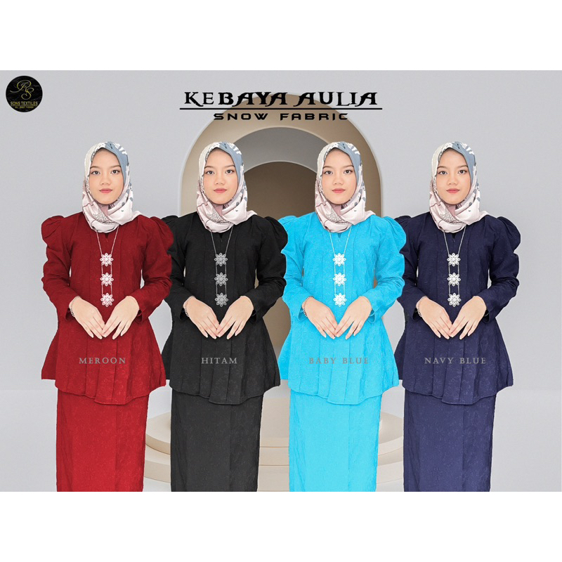 RAYA EDITION BAJU KEBAYA AULIA KAIN SNOW FABRIC /BROCADE IRON LESS NEW ...