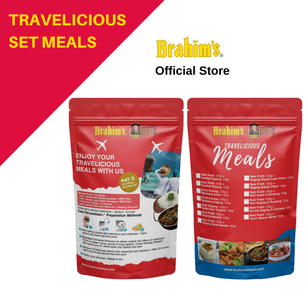 Brahim's Travelicious - Pulut Kuning + Rendang Ayam/Daging | Shopee ...