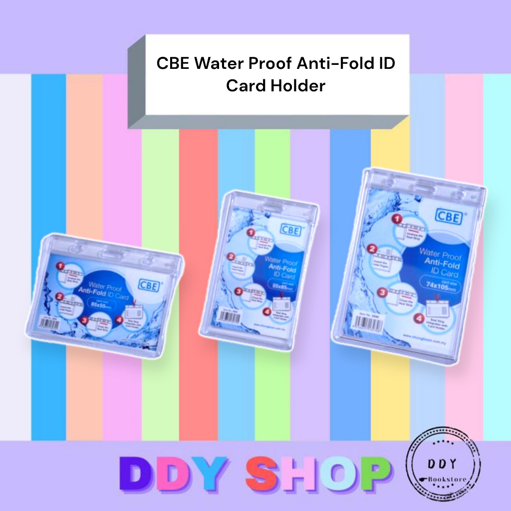 CBE Waterproof Anti-Fold ID Card Holder Name Badge Name Tag | Shopee ...