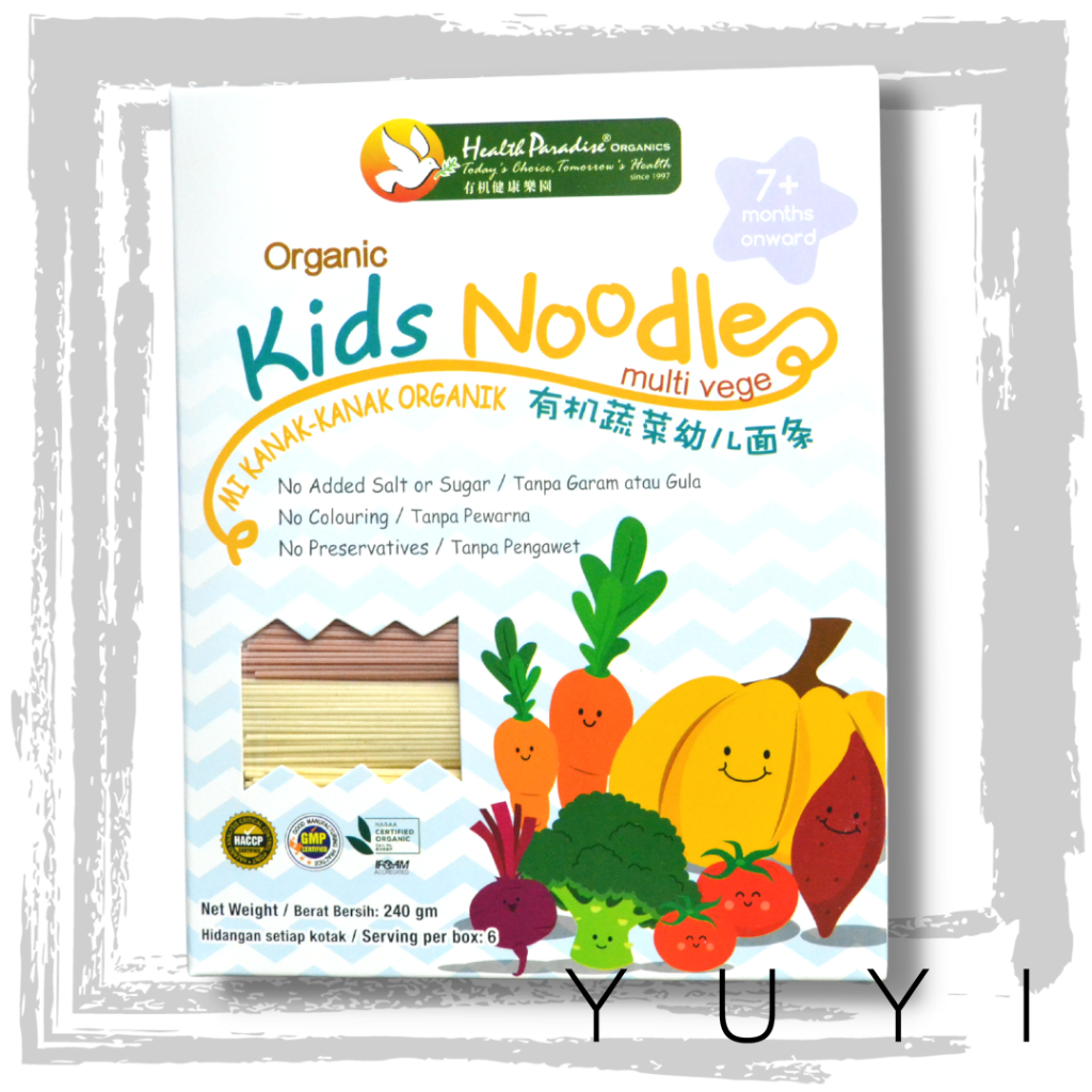 【Health Paradise】Organic Kids Noodles Multi Vege - 240g (40g x 6 servings) | Shopee Malaysia