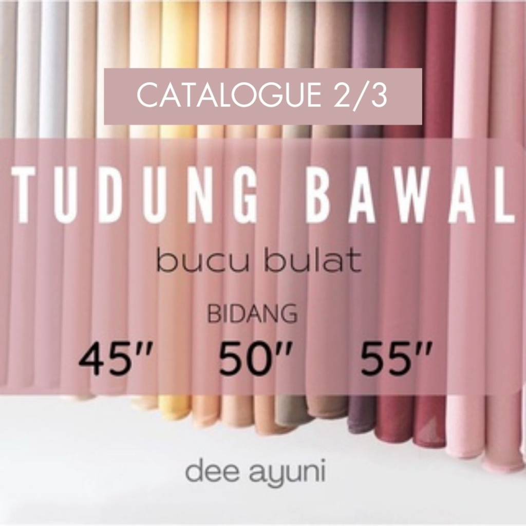 (PART 2) Tudung Bawal Heavy chiffon Bucu Bulat Bawal Curve | Shopee ...
