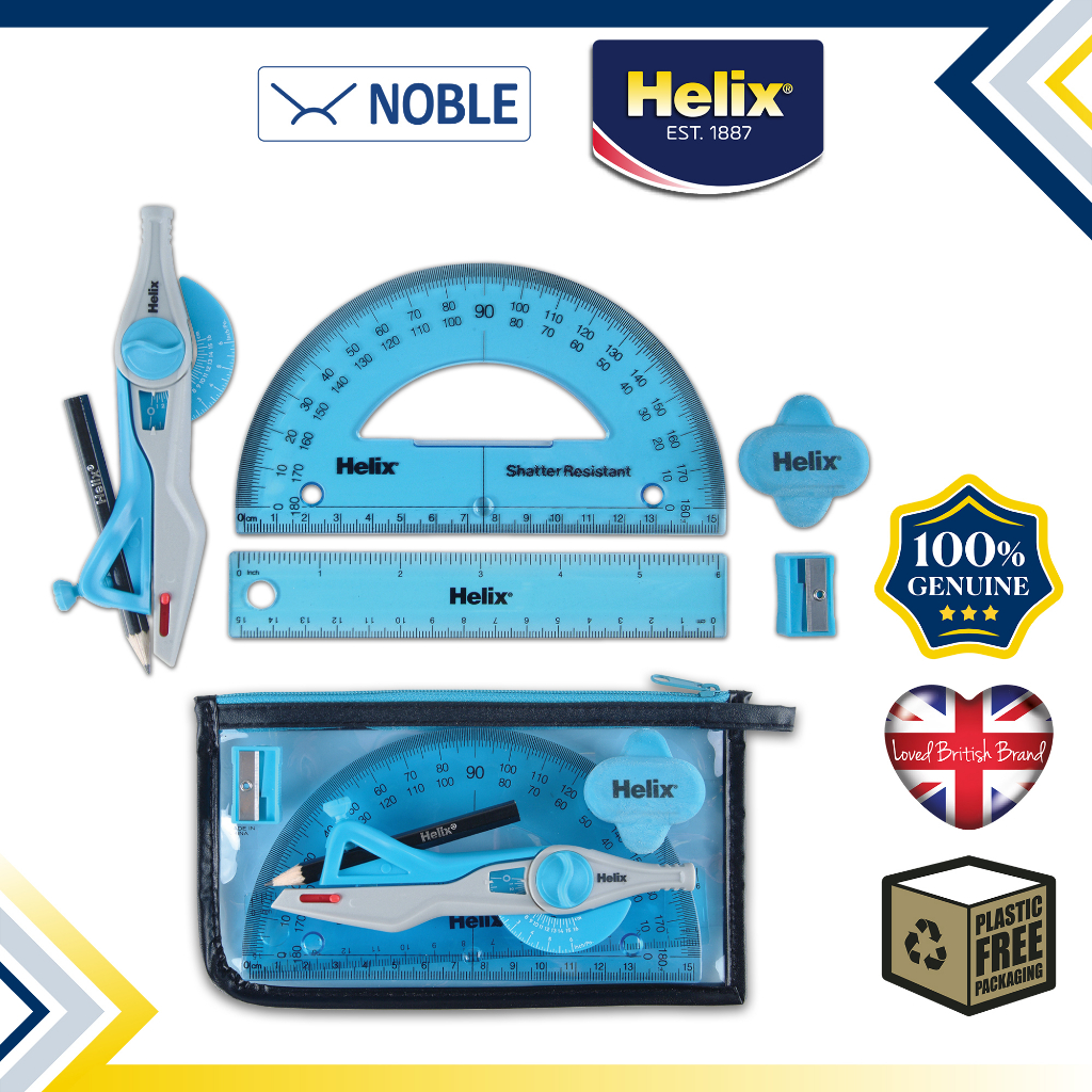 Helix Super School Educational Kit Geometric Set / Compass Set for Students | Shopee Malaysia