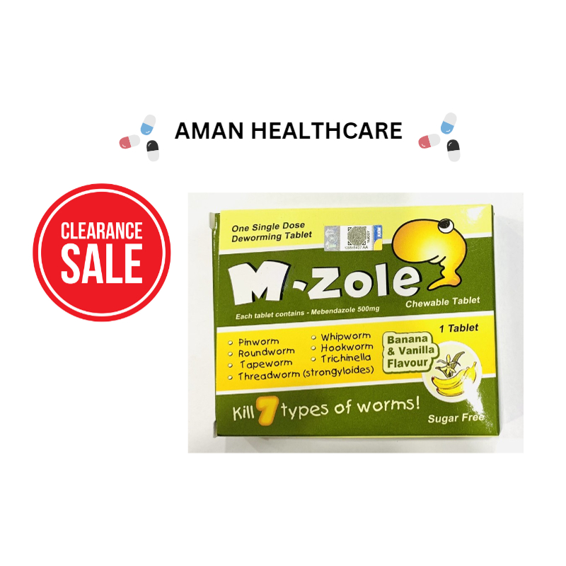 M-ZOLE CHEWABLE DEWORMING TABLET BANANA FLAVOUR | Shopee Malaysia