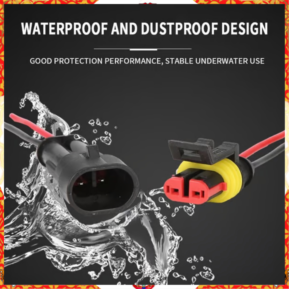 WeConnect Male & Female Waterproof Electrical Connector Plug Wire ...