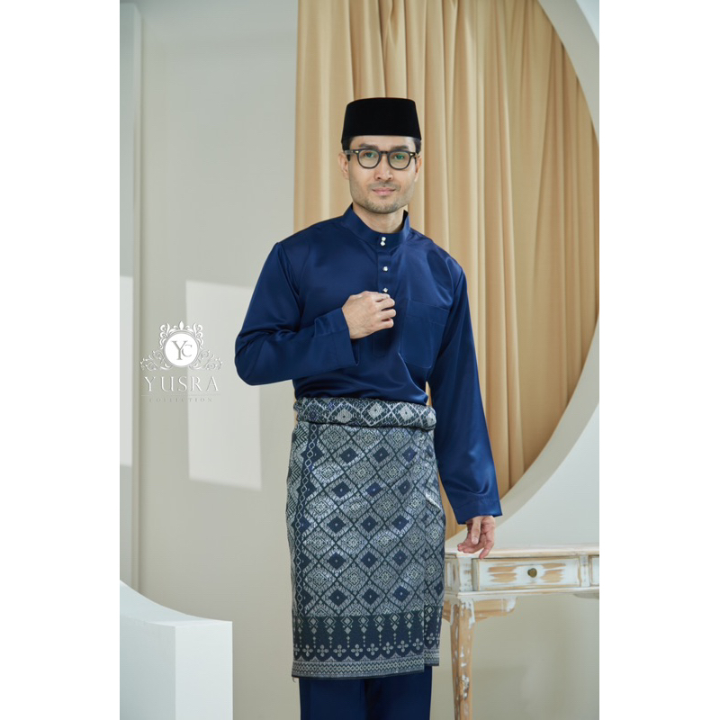 BAJU MELAYU NAVY BLUE BY YUSRA COLLECTION | Shopee Malaysia