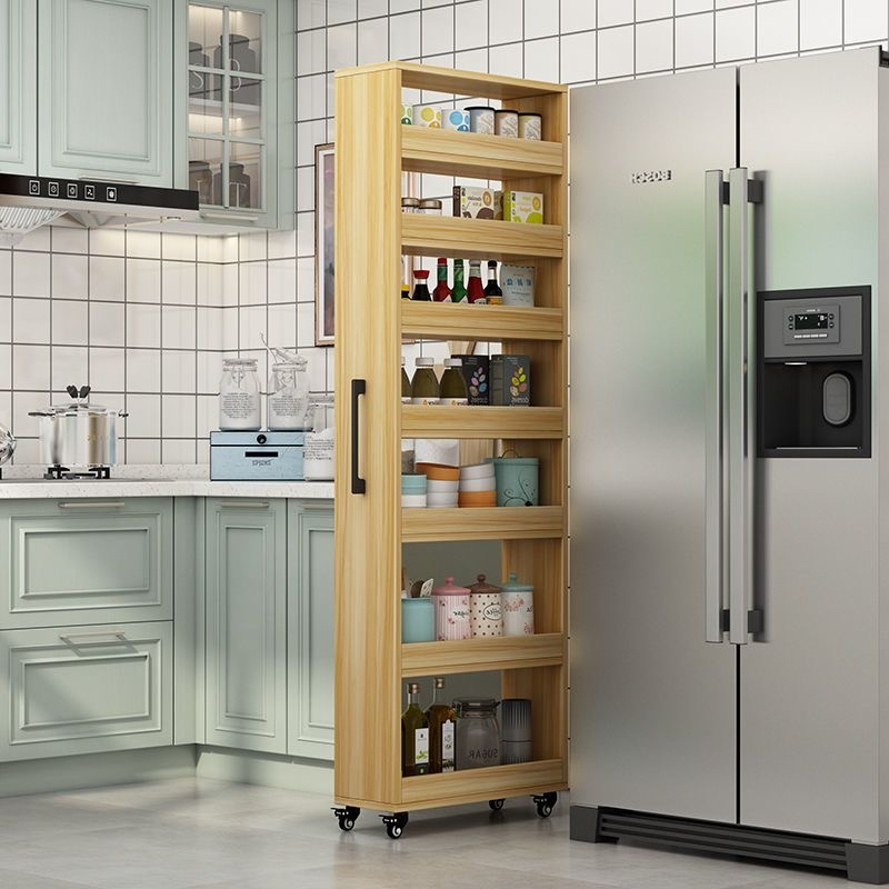 Mobile storage rack kitchen refrigerator rack mobile side pull storage ...