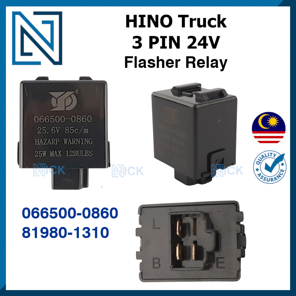 066500-0860 HINO Truck 3 PIN 24V Flasher Unit Signal Relay | Shopee ...