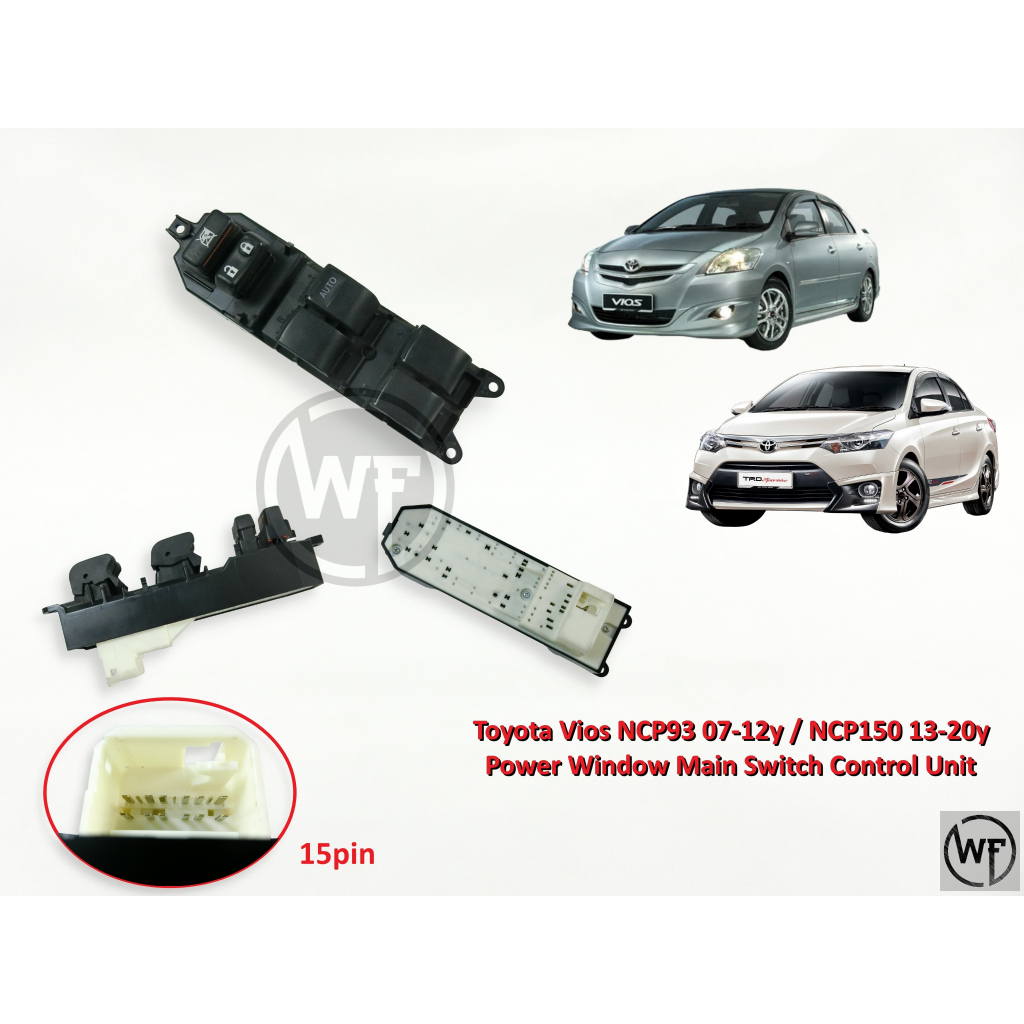 Toyota Vios XP90 NCP93 07-12y / NCP150 13-20y Power Window Main Switch ...