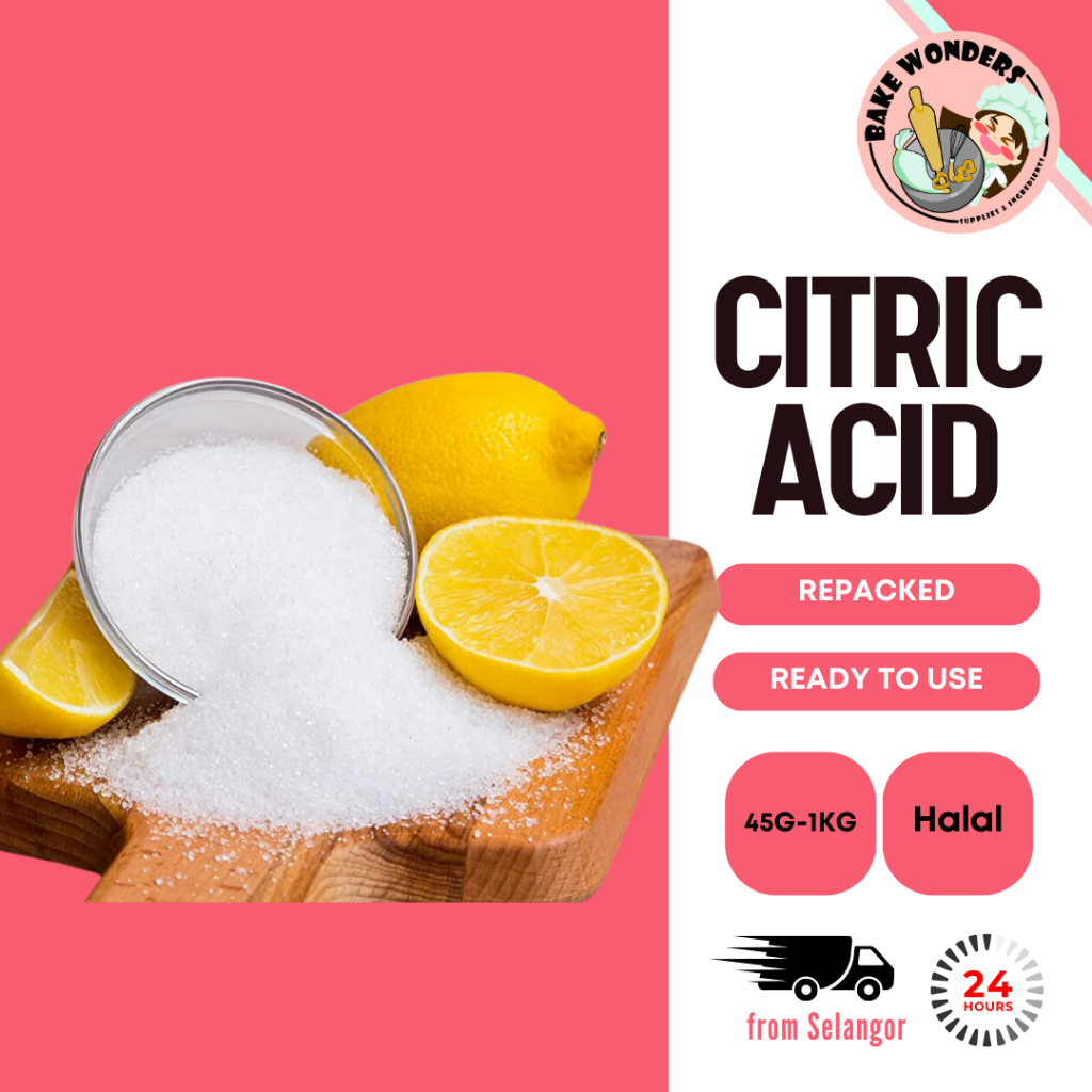 Citric Acid / Asid Sitrik / 柠檬酸 (FOOD GRADE) (45g/100g/250g/500g/1kg ...