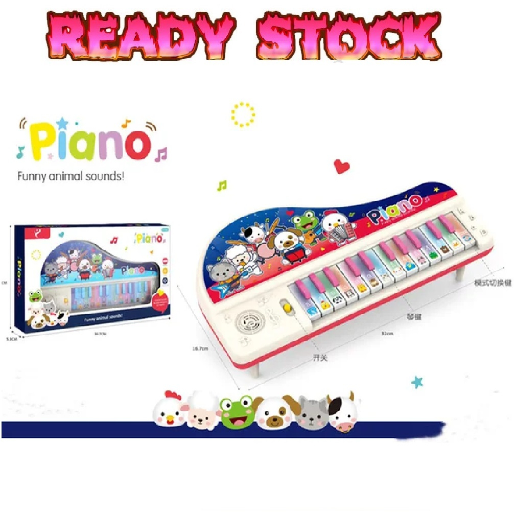 Animal Cartoon Keyboard Electronic Piano Toy Musical Children Learning ...
