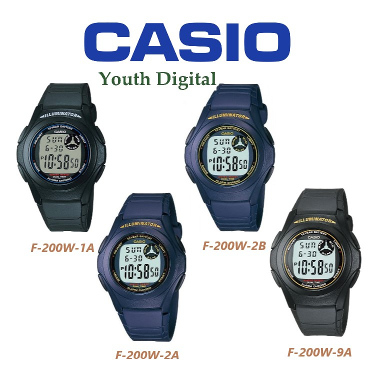 Casio Series Youth Digital Unisex Watch F-200W | Shopee Malaysia