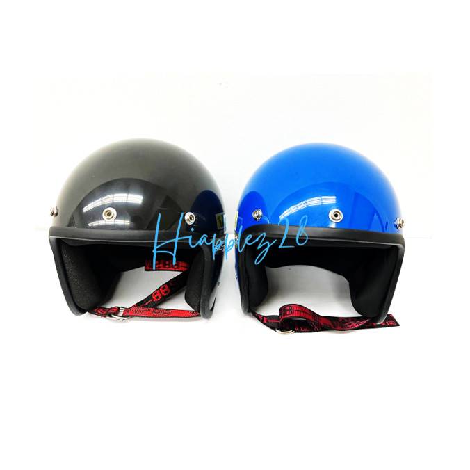 MS88 Helmet BLUE BLACK WHITE with RED BELT and Visor Genuine BILSTEIN ...