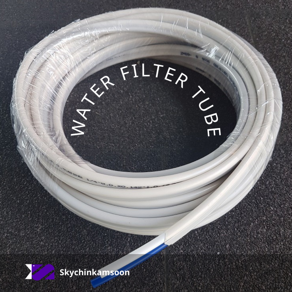 WATER FILTER TWIN PE HOSE 1/4" BLUE/WHITE RO HOSE WATER PURIFIER TUBING ...