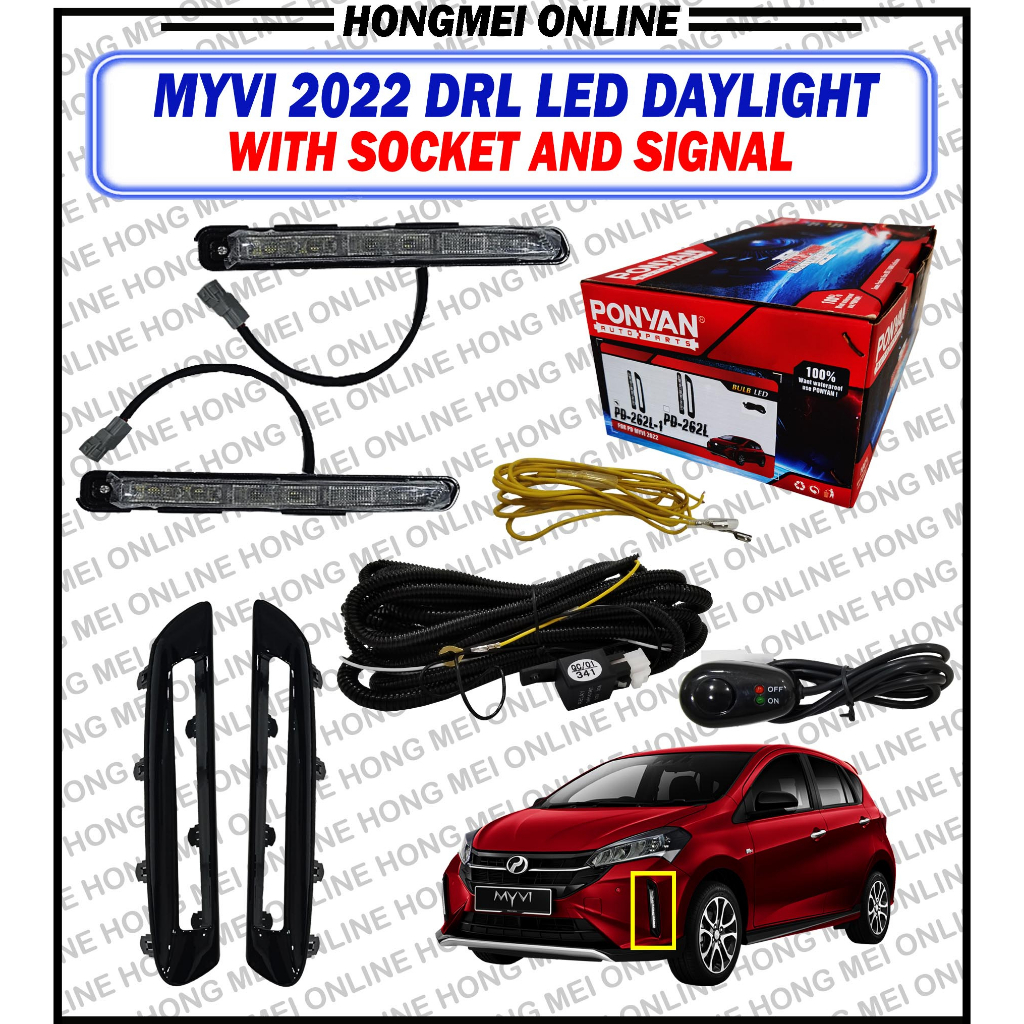 PENTAIR PERODUA MYVI 2022 MYVI NEW OEM DRL Daylight LED Front Bumper ...