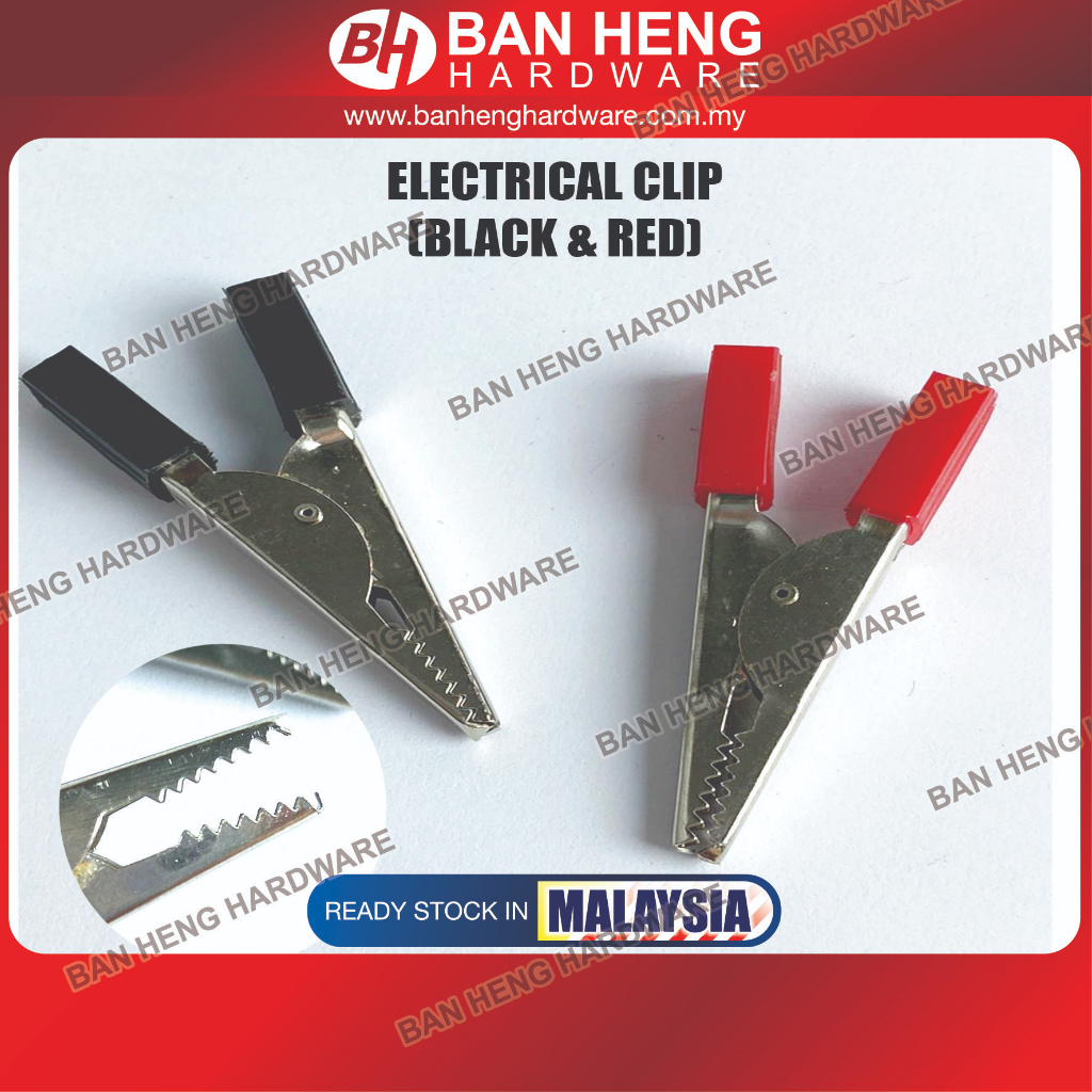 Clip Crocodile / Electrical Clip (Black & Red) | Shopee Malaysia