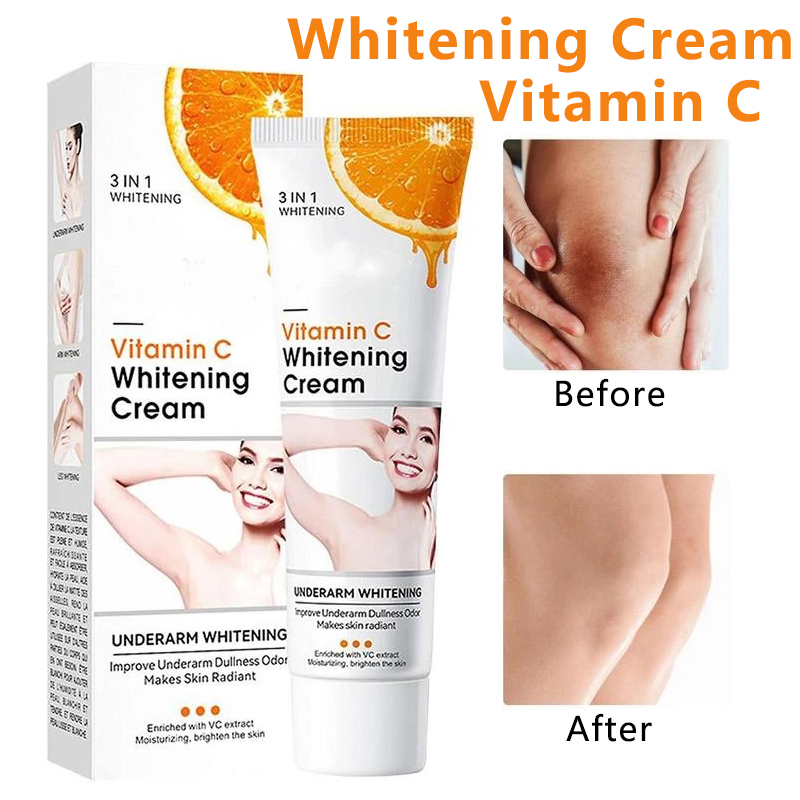 SADOER 50g Whitening Cream Vitamin C Intimate Area Pink Essence Underarm Bleaching Butt Knee ...