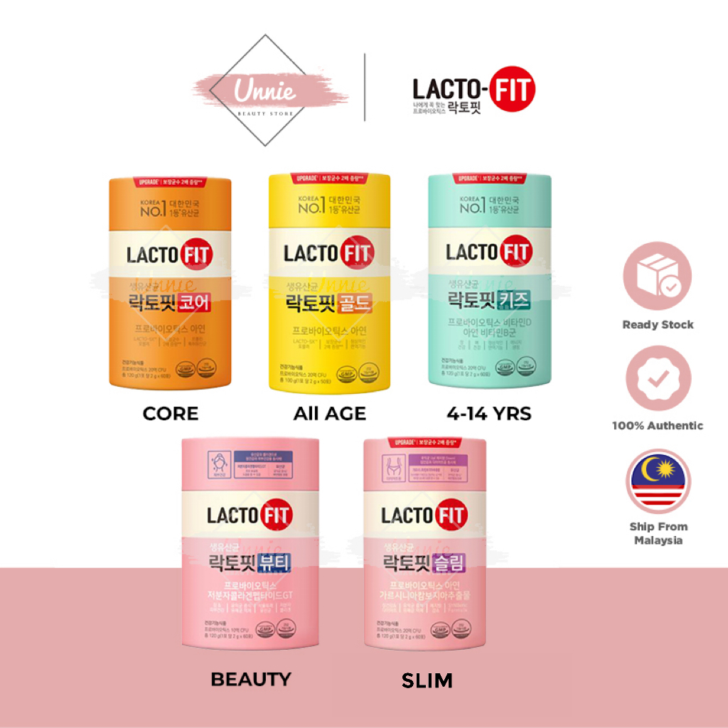 LACTO-FIT Probiotics Gold / SLIM / BEAUTY / CORE / KIDS 益生菌 | Shopee ...