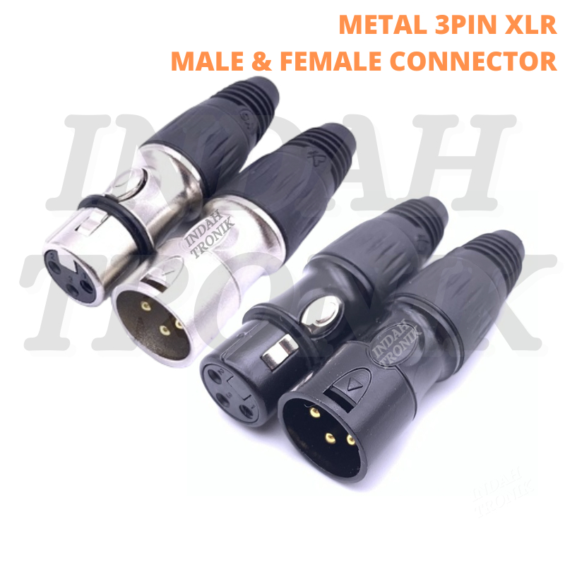 3Pin XLR Connector Female & Male 3 Pole Plug & Socket Jack Mikropon ...