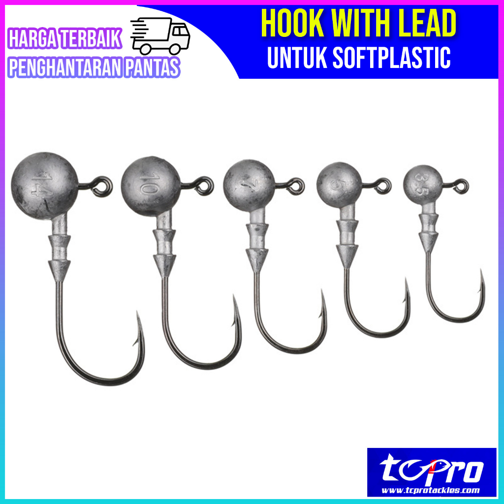 Jighead Hook with Lead Soft Plastic Casting Mata Kail dengan Timah ...