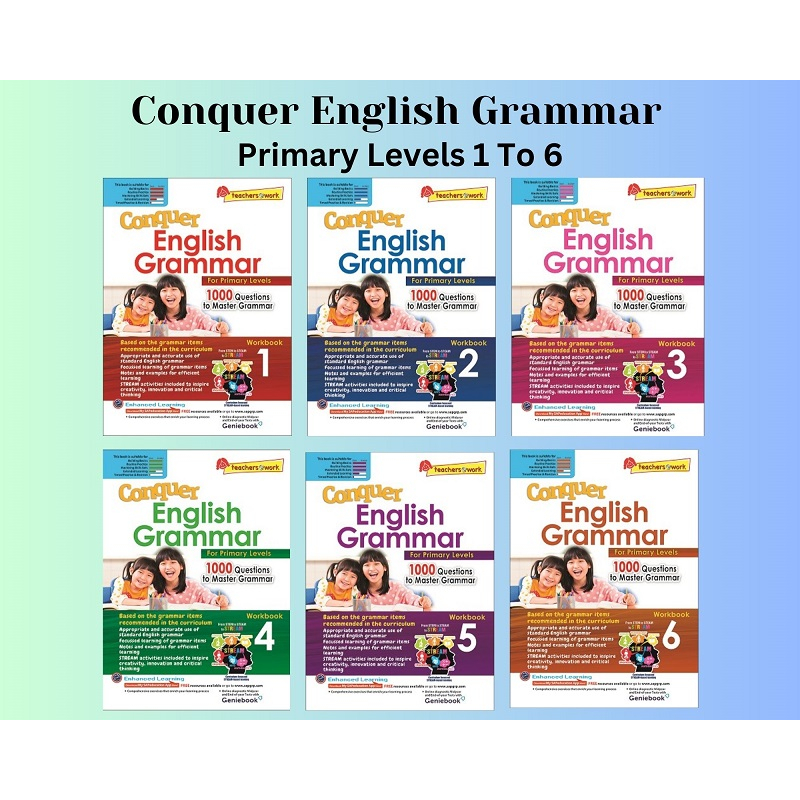 Singapore Syllabus (SAP) - Conquer English GRAMMAR for Primary Levels 1.2.3.4.5.6 | Shopee Malaysia