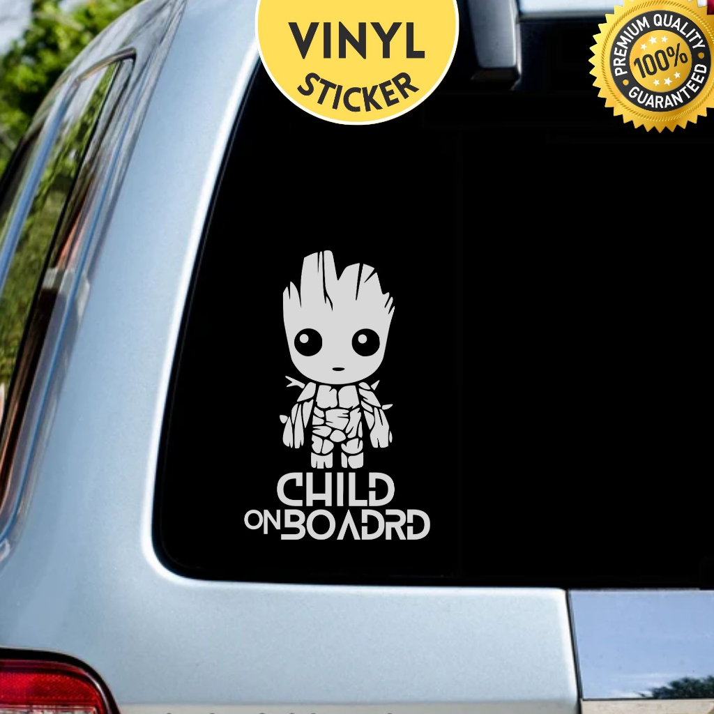 Groot On Board - Car Vinyl Sticker / Kereta Stiker - Vinyl Sticker (Die ...