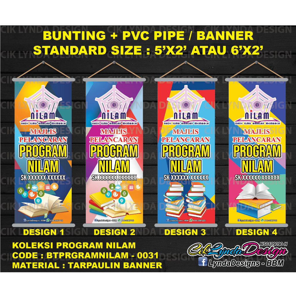 PRE-ORDER - BUNTING + PVC PIPE - PELANCARAN PROGRAM NILAM | Shopee Malaysia