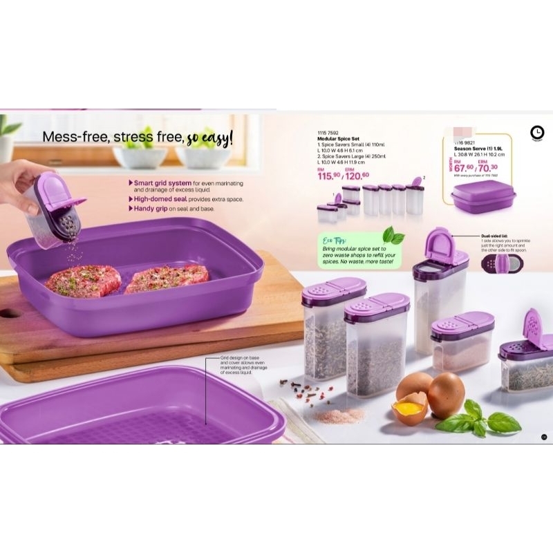 Tupperware Modular spice dan Season serve 1.9L | Shopee Malaysia