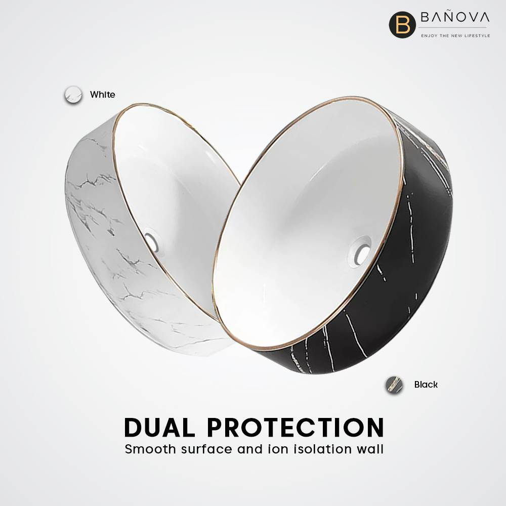 BANOVA Artistic Ceramic Basin Bathroom Top Basin Toilet Basin Ceramic ...