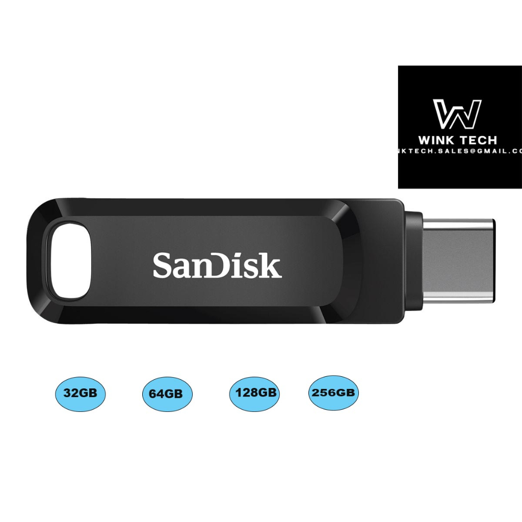 SanDisk Type C OTG PenDrive Dual Drive Go Type-C USB 3.1 OTG SDDDC3 ...