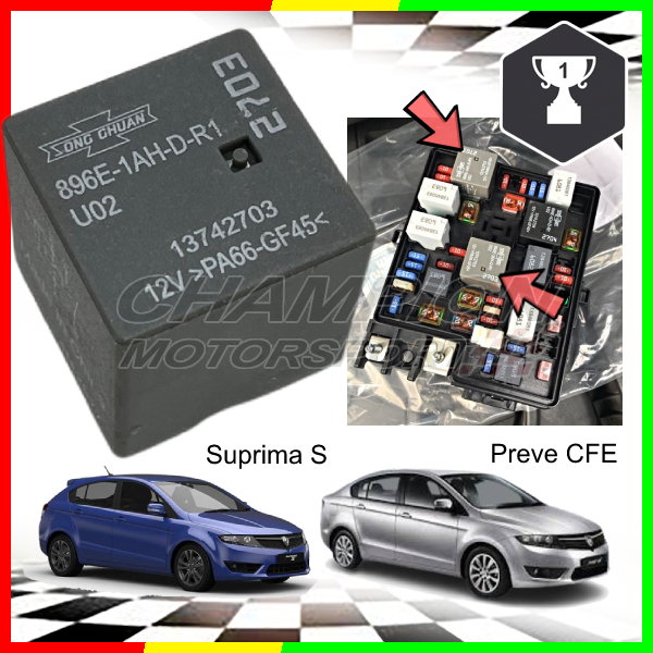 Original PROTON PREVE & SUPRIMA FAN ISO MINI RELAY K1& K2 PW951722 ...