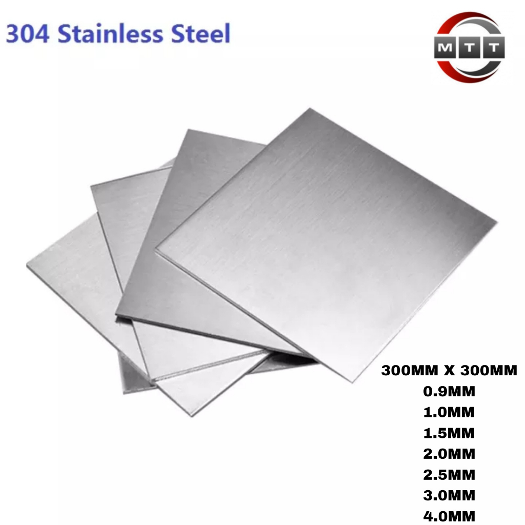 Stainless steel 304 plate 1.0/1.5/2/3/4MM UNPOLISHED | Shopee Malaysia