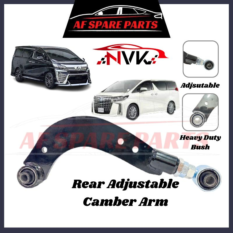 NVK New Toyota Vellfire Alphard AGH30 AGH35 GGH30 Rear Adjustable Upper Arm Control Camber Arm ...