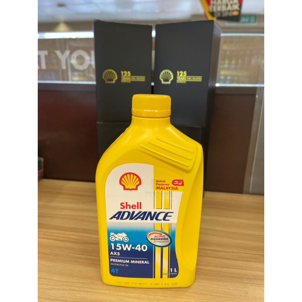 SHELL ADVANCE 4T AX5 15W-40 1L (100% ORIGINAL LUBRICANT OIL FROM PETROL STATION) | Shopee Malaysia