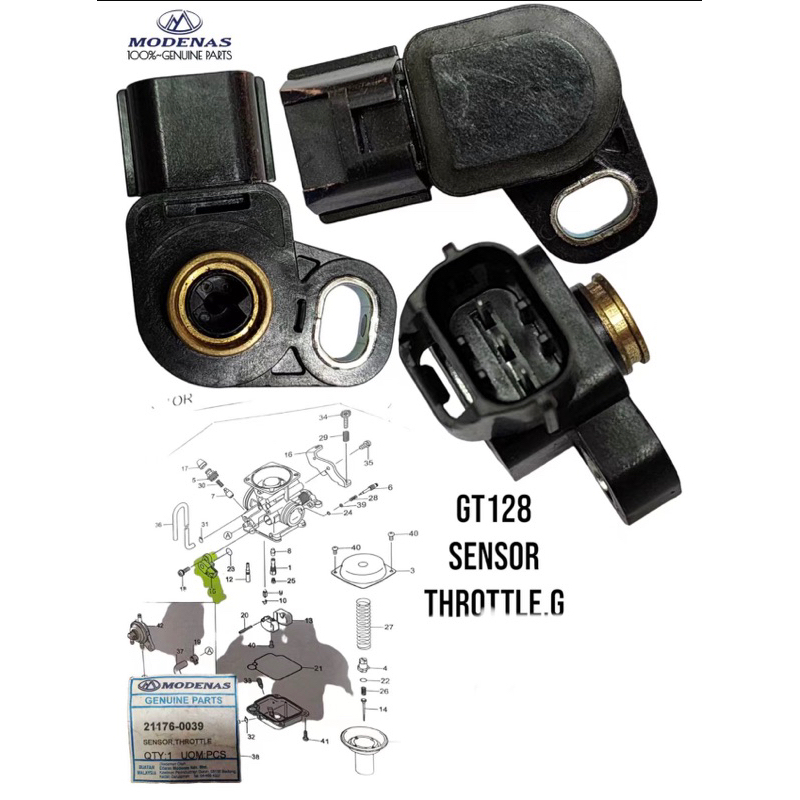 Modenas GT128 Throttle Sensor Set Original | Shopee Malaysia