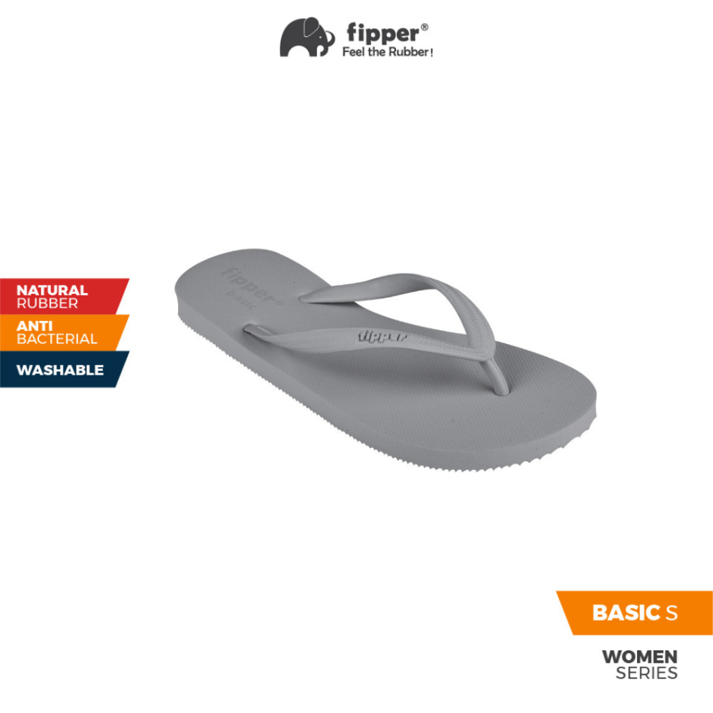 Fipper Slipper Basic S Rubber for Women in Grey (Light) | Shopee Malaysia