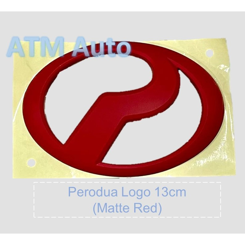 Perodua Axia and Bezza Logo Emblem Front Rear Matte Red/White/Blue ...