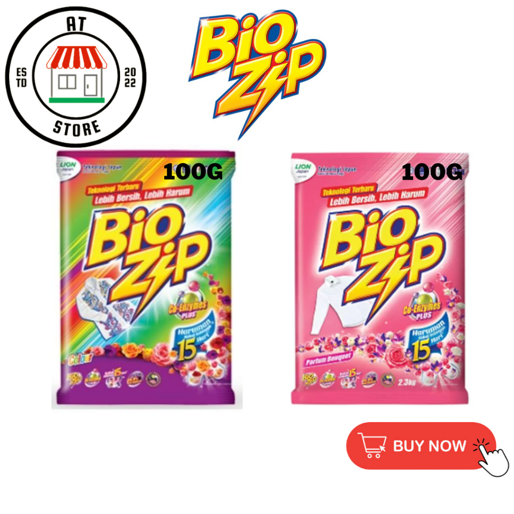 Bio Zip Detergent Powder Sabun Pencuci Baju Bio Zip 100g | Shopee Malaysia