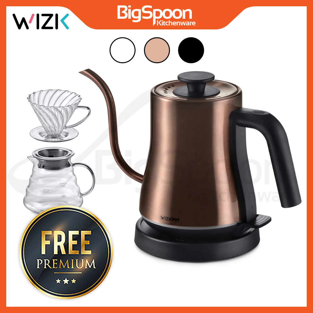 WIZIKPOT DT220 Electric Gooseneck Kettle 800ml | Coffee Pour Over ...