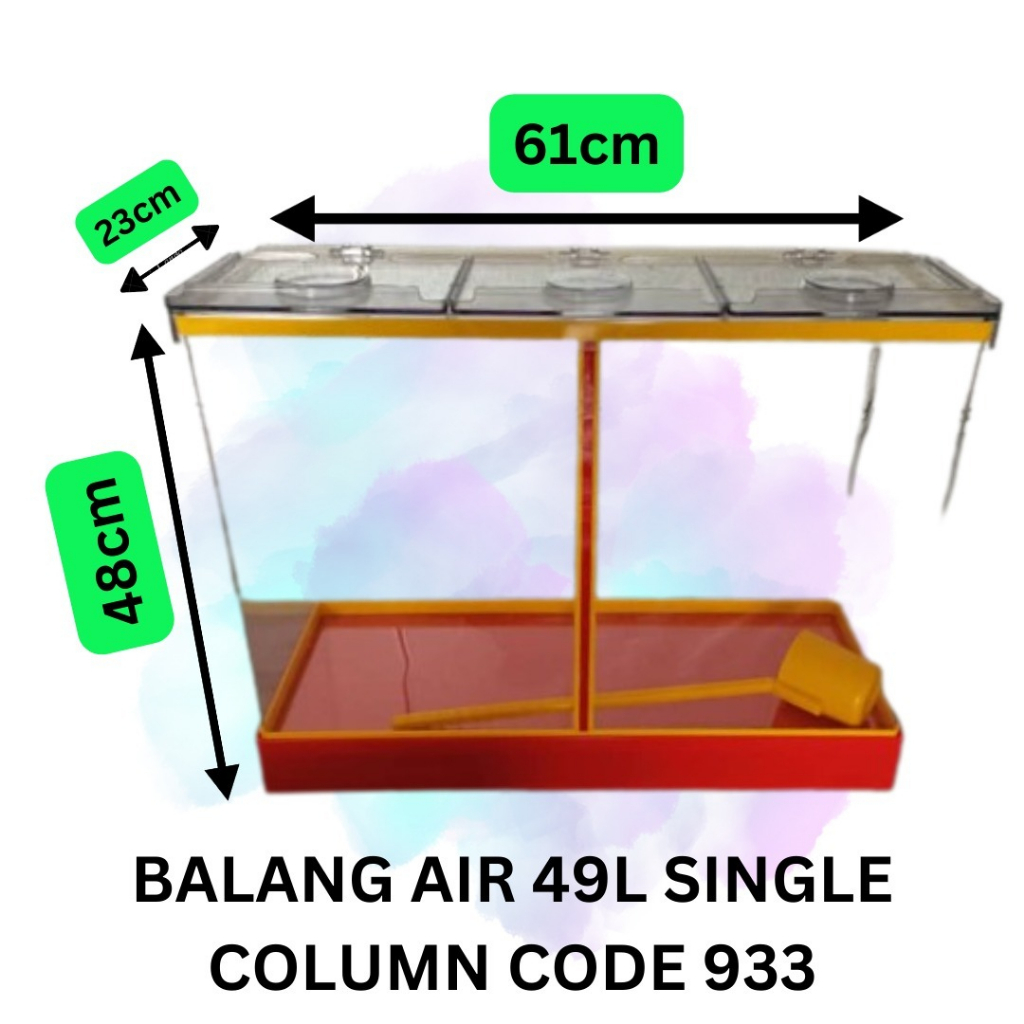BALANG AIR PETAK SINGLE COLUMN 49 LITER CODE 933 CAP PAYUNG | Shopee ...