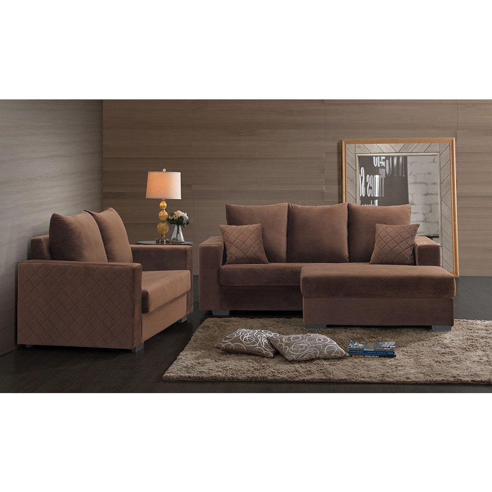 Caler Home Ava - G 2 Seater + 3 Seater + Stool Sofa Set Living Room ...